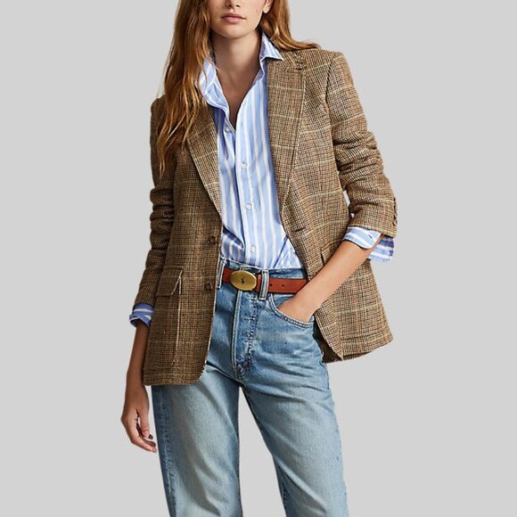 Chaps | Suits & Blazers | Vintage Chaps Ralph Lauren Silkwool Blend Blazer Sz 44s Made In Canada ...